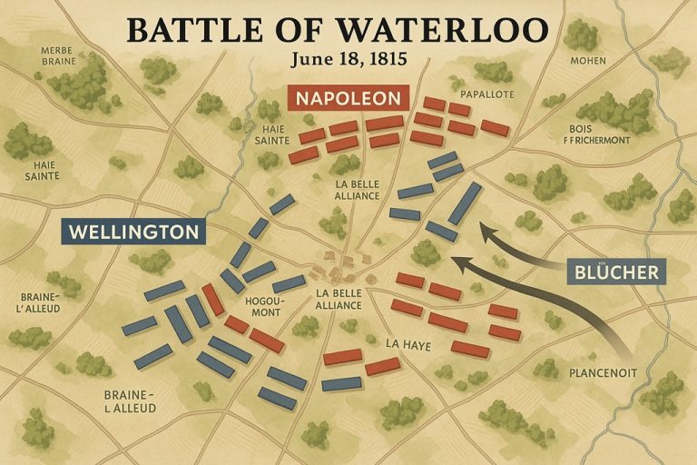 Battle of Waterloo (18 June 1815) The final defeat of Napoleon ...