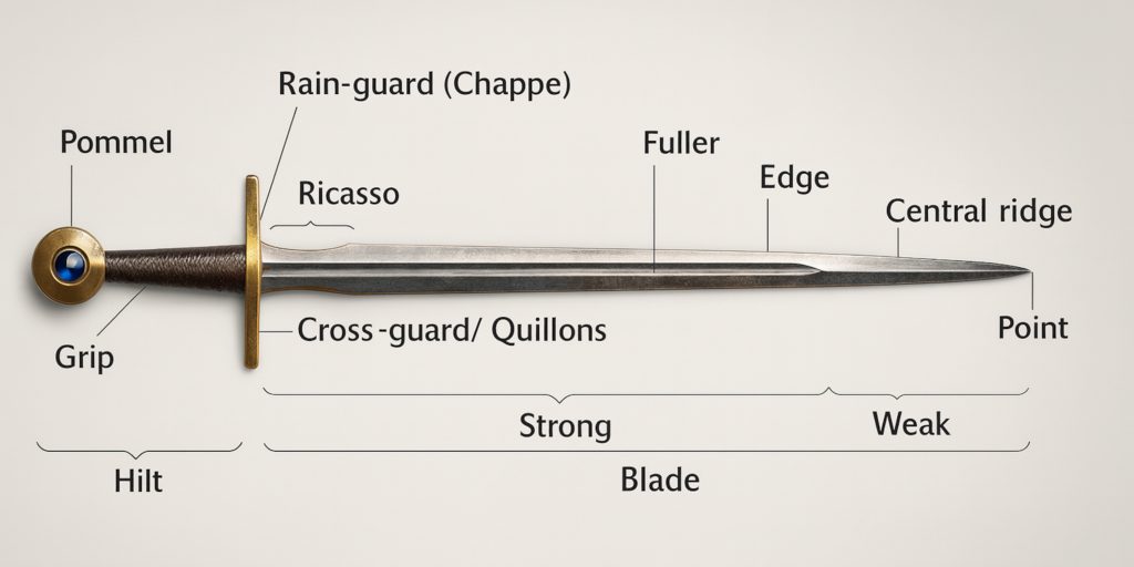 Parts of a Sword - A complete guide - Seven Swords