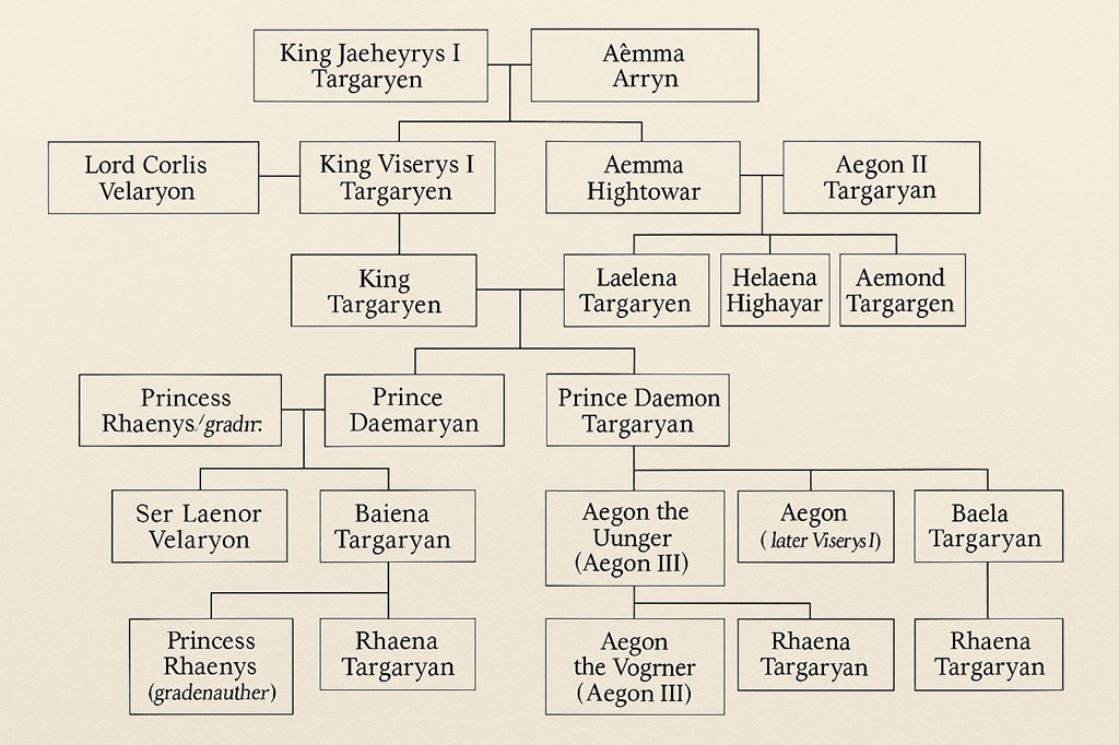 Full House of the Dragon Family Tree Chart & Targaryen Lineage Explained